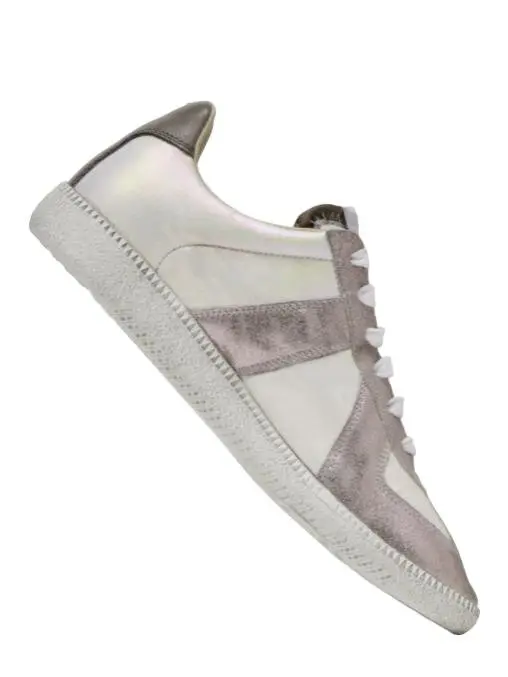 MAISON MARGIELA Replica Iridescent Sneakers - Holographic And White