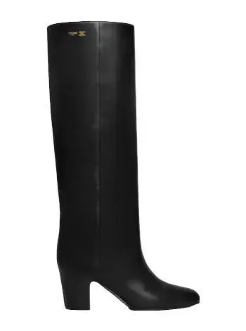 Celine Iconic High Boot In Calfskin - Black