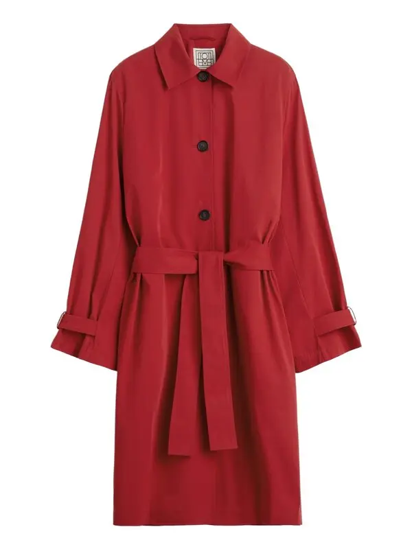 TOTEME Double-breasted Trench Coat - Red