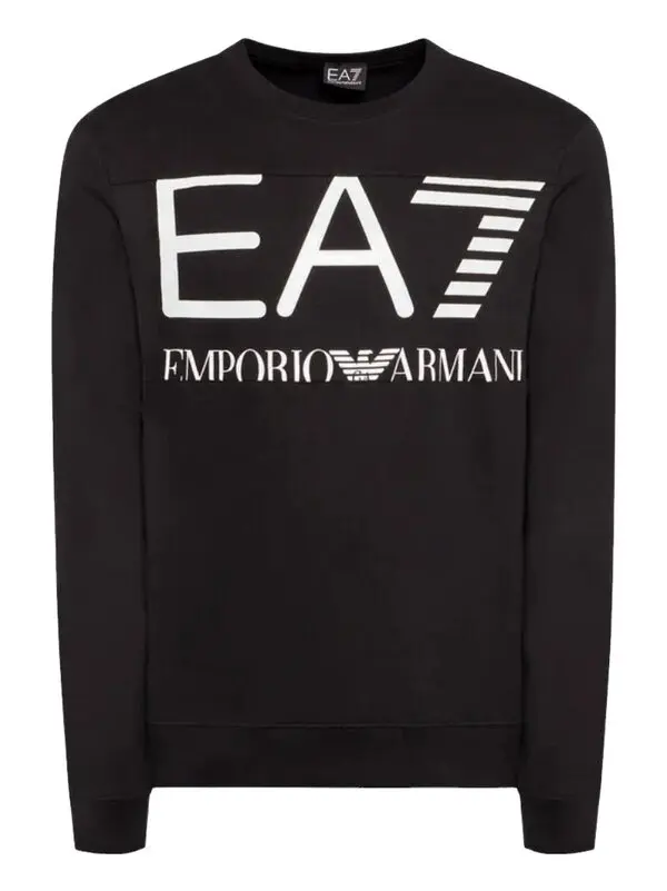 EA7 Crew Neck Logo Sweatshirt - Black