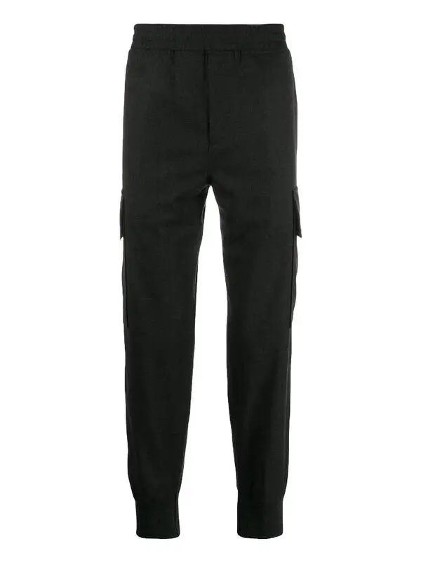 Neil Barrett Elastic Tapered Casual Pants - Black