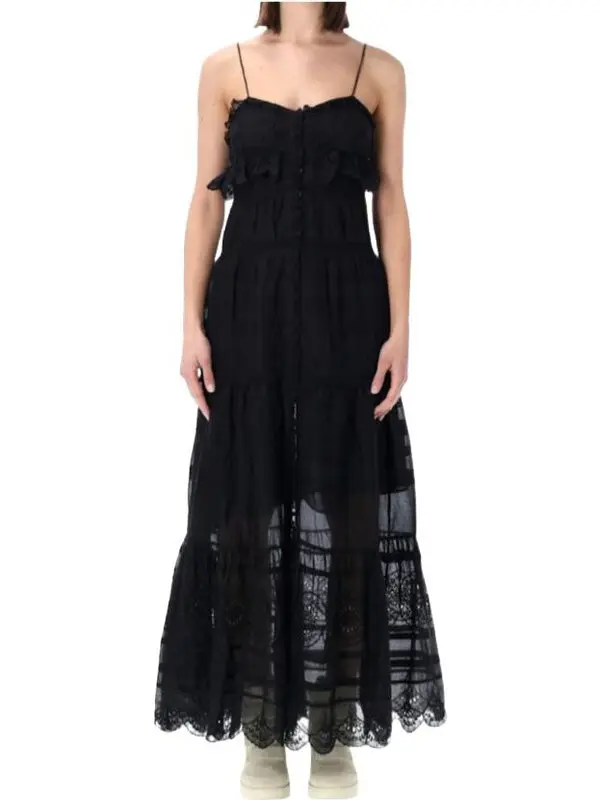 Isabel Marant Étoile Paule Lace Maxi Dress - Black
