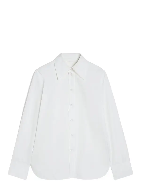 JIL SANDER Heavy Organic Cotton Poplin Shirt - Optical White