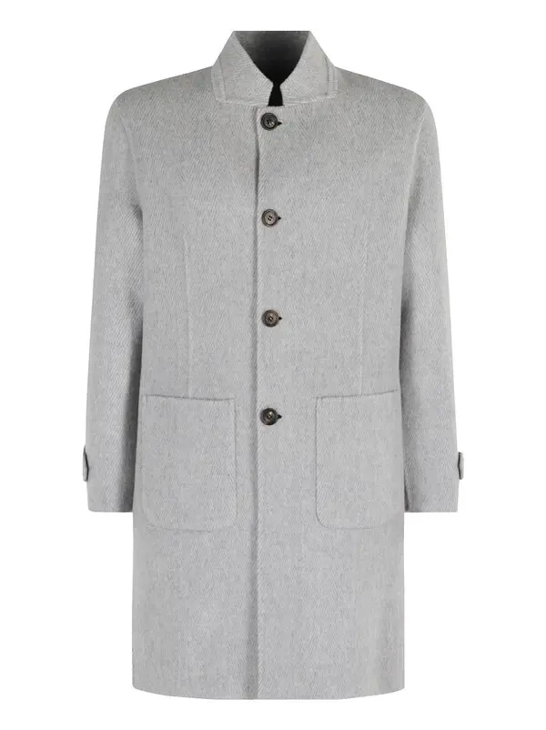 Eleventy Long Sleeve Coat - Gray