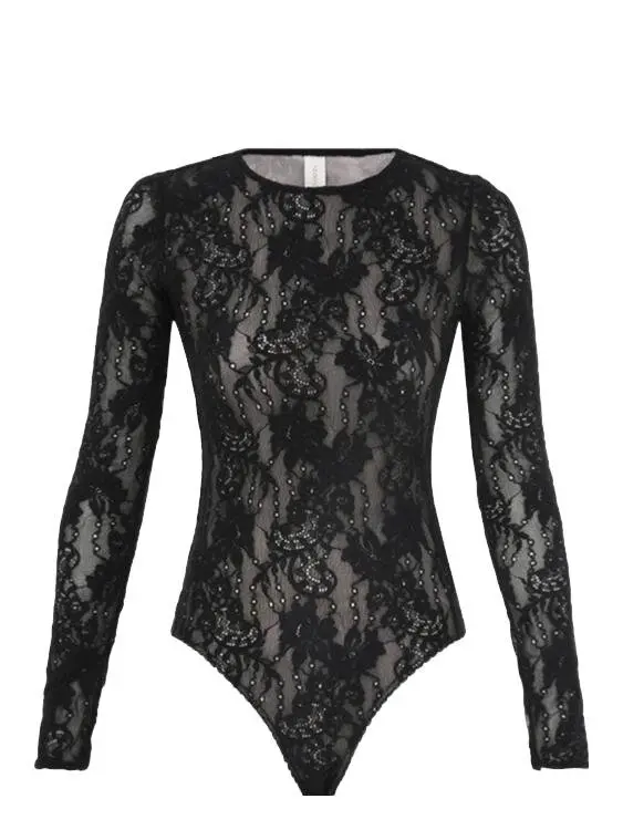 Zimmermann Floral-lace Bodysuit - Black
