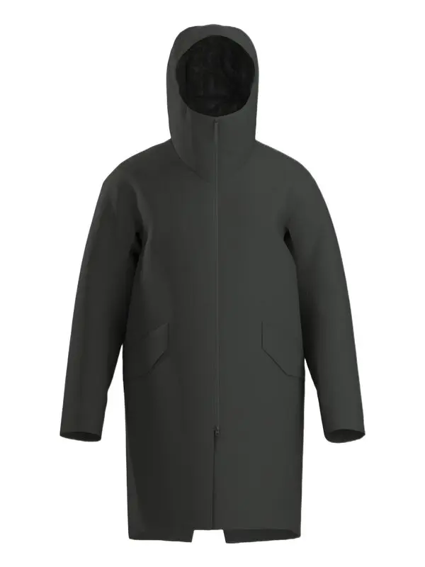 Veilance Hooded Utility Coat - Black