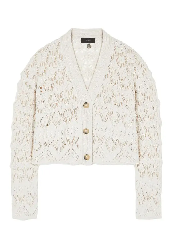 Alanui Lagoon Romance Buttoned Cardigan - White Pearl