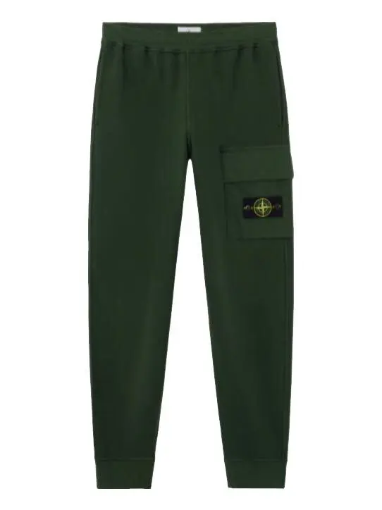 Stone Island Logo Patch Tapered Cargo Pants - Juniper