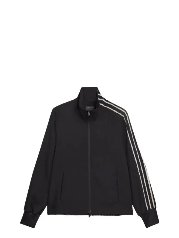 Y3 Sport Uniform Raw Cut 3-stripes Track Top - Black