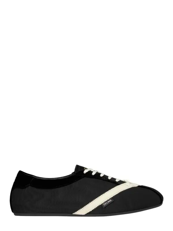 Celine The Flat Sneaker In Gros Grain, Velvet, Suede Calfskin And Lambskin - Black