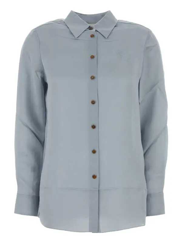 Zimmermann Luna Satin Shirt - Gray