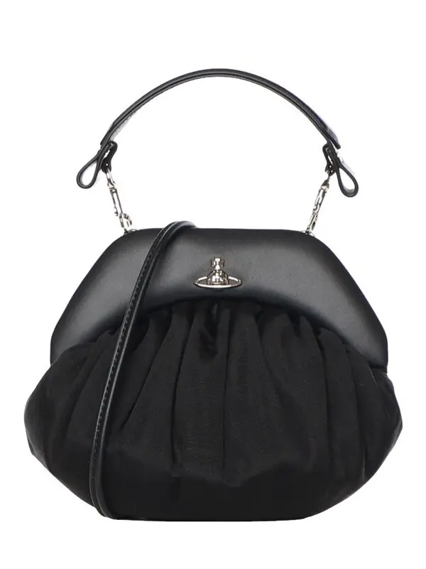 VIVIENNE WESTWOOD Orb Plaque Clutch Bag - Black