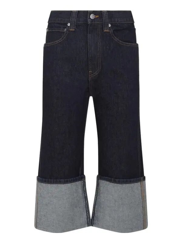 Khaite Logo Patch Jeans - Black