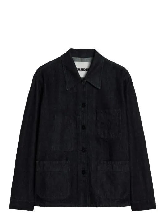 JIL SANDER Oversized Denim Jacket With Dropped Shoulders - Black