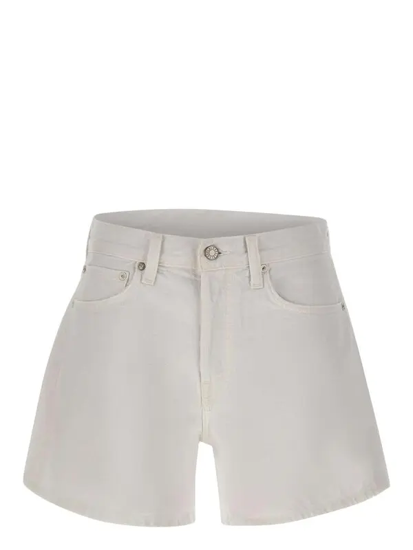 AGOLDE Parker Long High-rise Denim Shorts - White