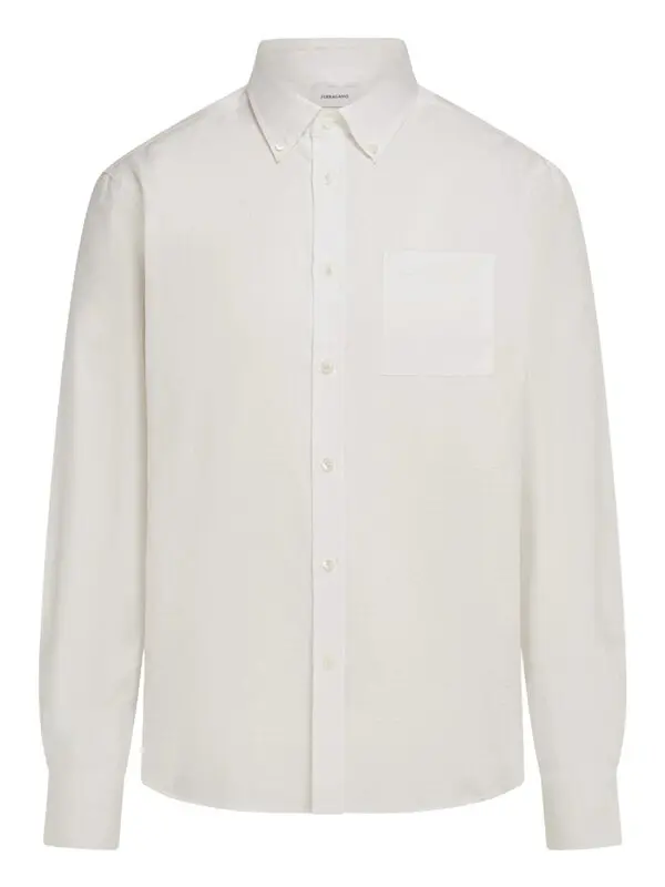 FERRAGAMO Classic Collar Long Sleeve Shirt - White