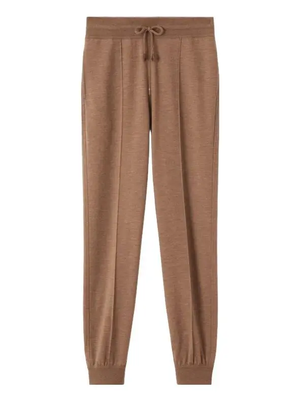 Loro Piana Viggiona Drawstring Knitted Trousers - Red Camel