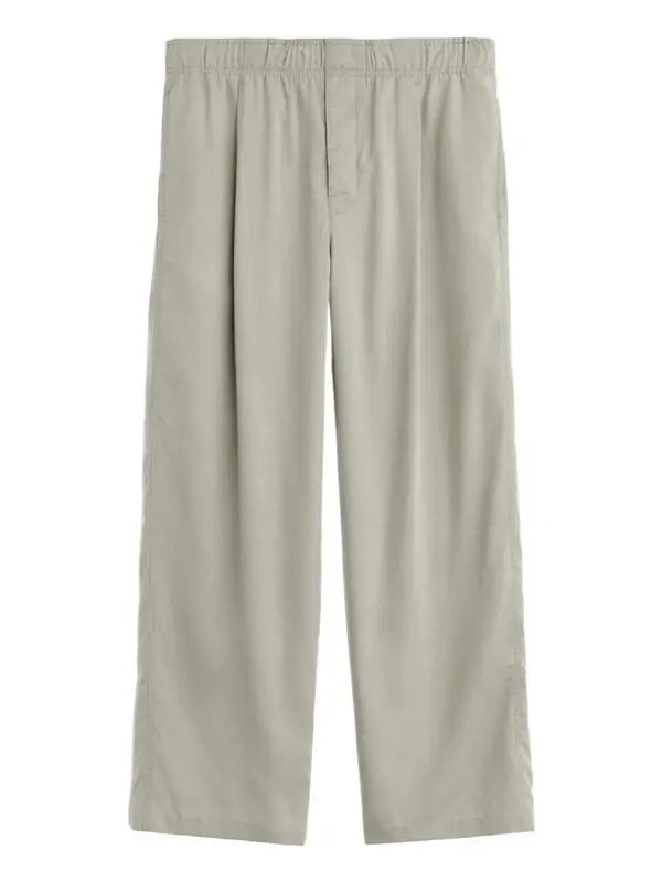 Our Legacy Elasticated Waist Pleated Wide-leg Trousers - Willow Gray