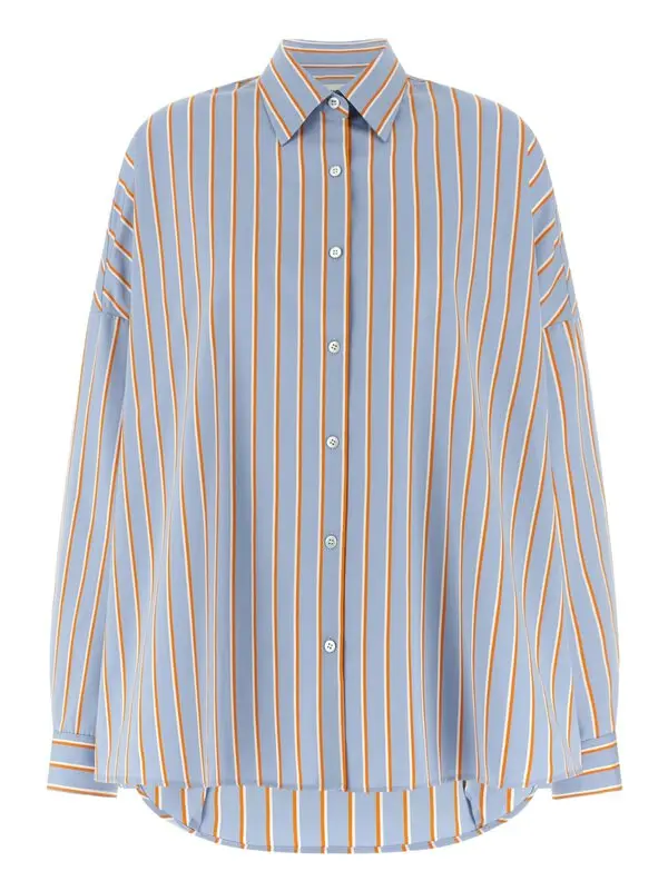Dries Van Noten Oversized Striped Shirt - Blue