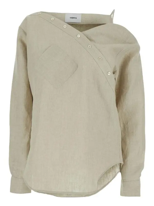 Coperni Asymmetrical Heart Shirt - Nude