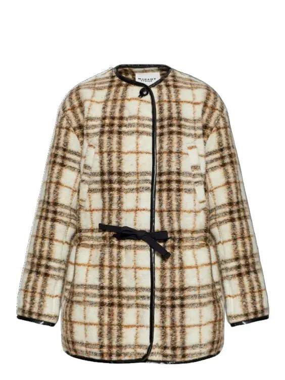 Isabel Marant Étoile Checked Wool Blend Jacket - Nude