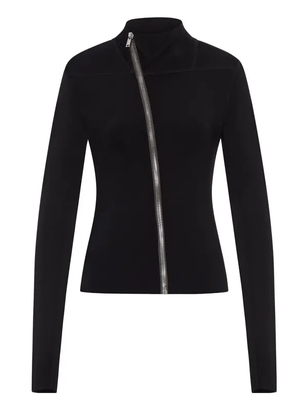 Rick Owens High-neck Zipped Jacket - Black
