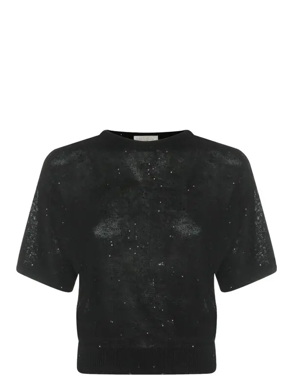 Antonelli Firenze Sequin Knit Sweater - Black