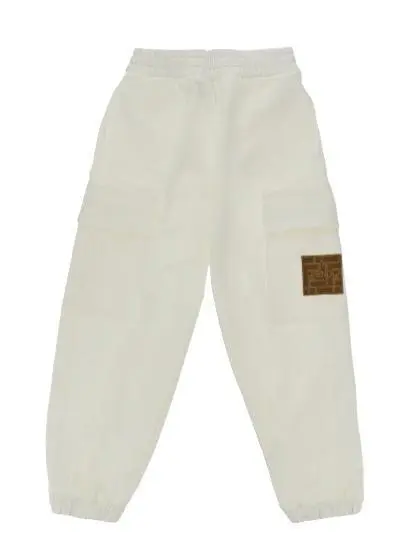 Fendi Elastic Waist Cargo Sweatpants - White