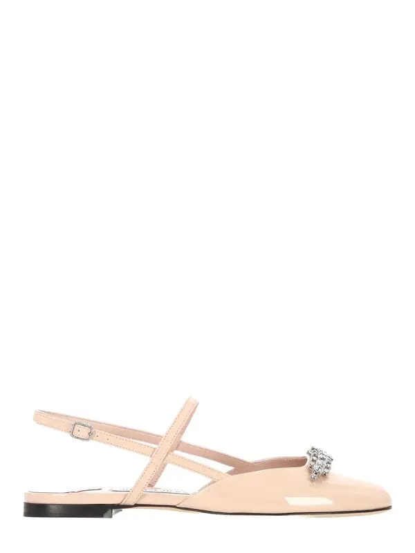 JIMMY CHOO Belinda Crystal Embellished Slingback Flats - Macaron