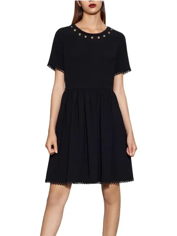 Kenzo Embroidered Mini Dress - Black