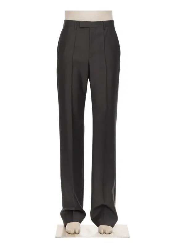 Valentino Garavani Pleated Straight Leg Tailored Trousers - Black