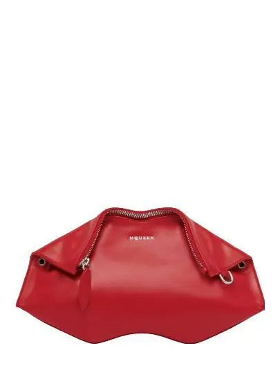 Alexander McQueen Manta Clutch Bag With Adjustable Strap - Red
