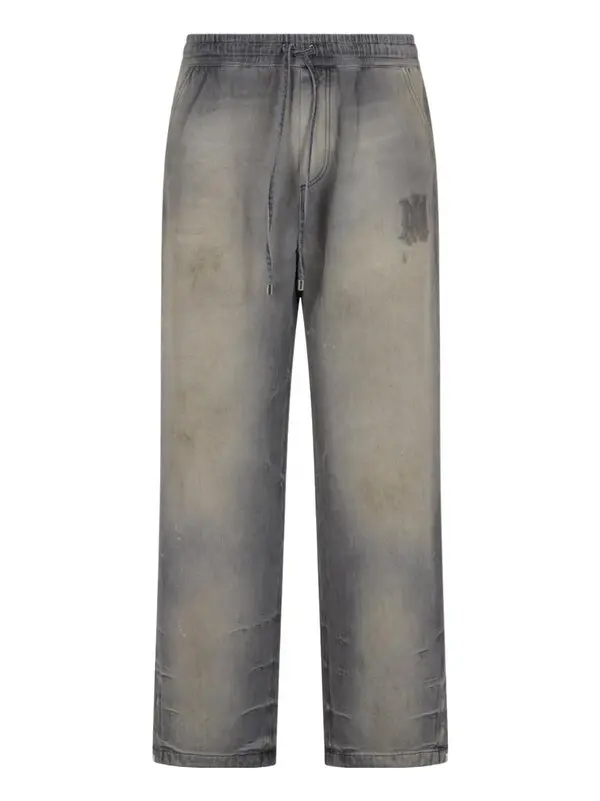 Amiri Straight Leg Baggy Jeans - Gray