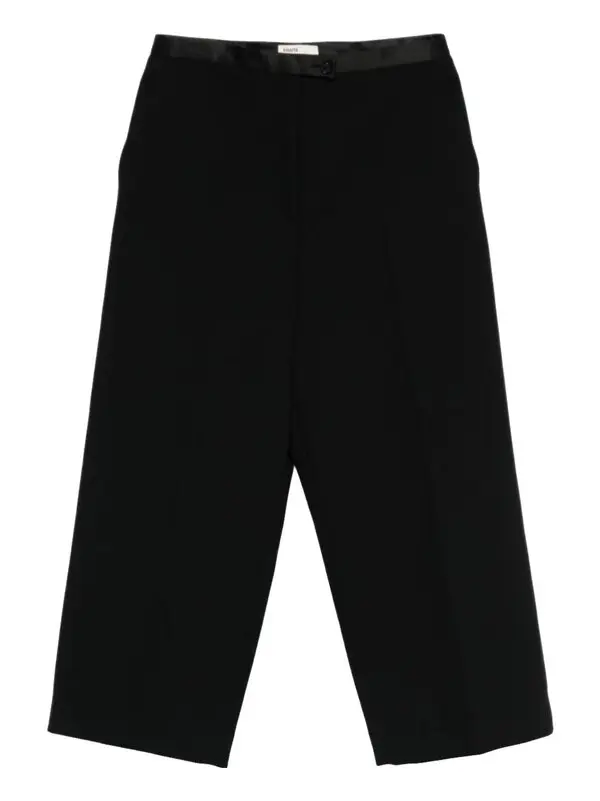 Khaite Wide-leg Cropped Trousers - Black