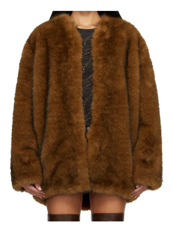 Isabel Marant Étoile Aglae Faux Fur Casual Jacket - Brown