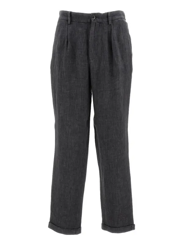 Barena Venezia Straight-leg Turn-up Hem Pants - Grey
