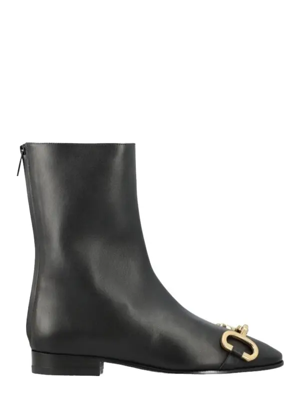 Celine Vivi Zipper Boots With Horsebit Detail - Black