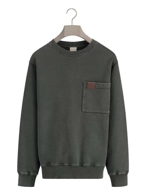 Dior Patch Pocket Fleece Sweatshirt - Black