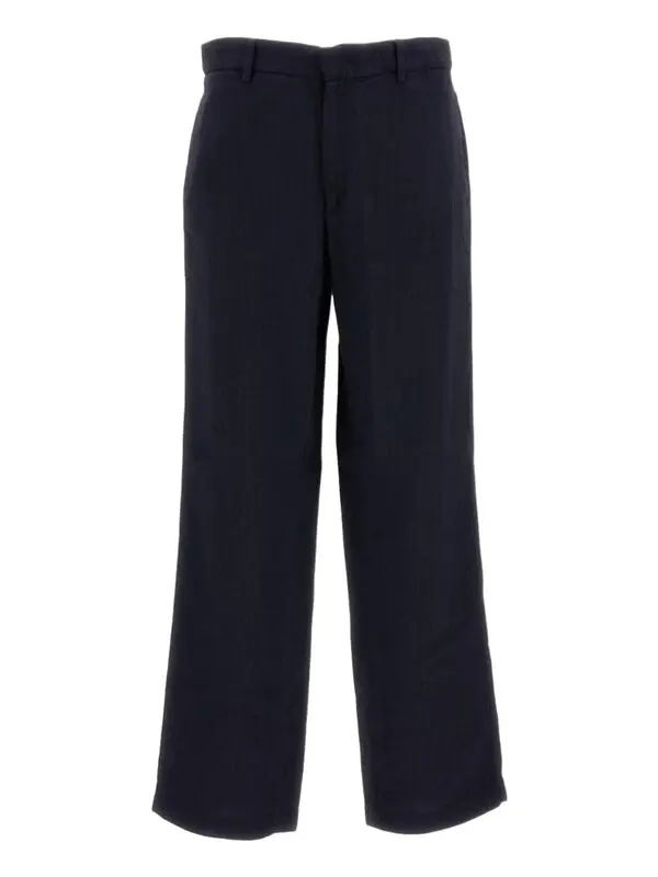 Barena Venezia Wide Leg Trousers With Tone-on-tone Stripes - Blue