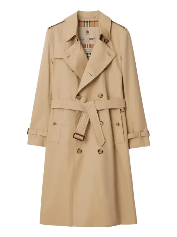 Burberry Long Kensington Heritage Trench Coat - Honey Beige