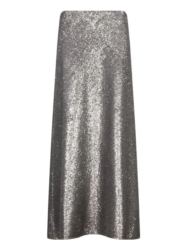 Herno Sequined Midi Skirt - Gray