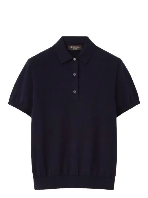 Loro Piana Regular Fit Polo Shirt - Navy Blue