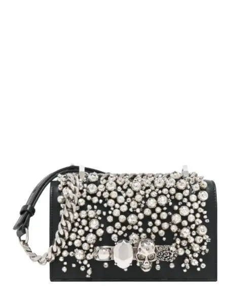 Alexander McQueen Jewelled Satchel - Black/silver
