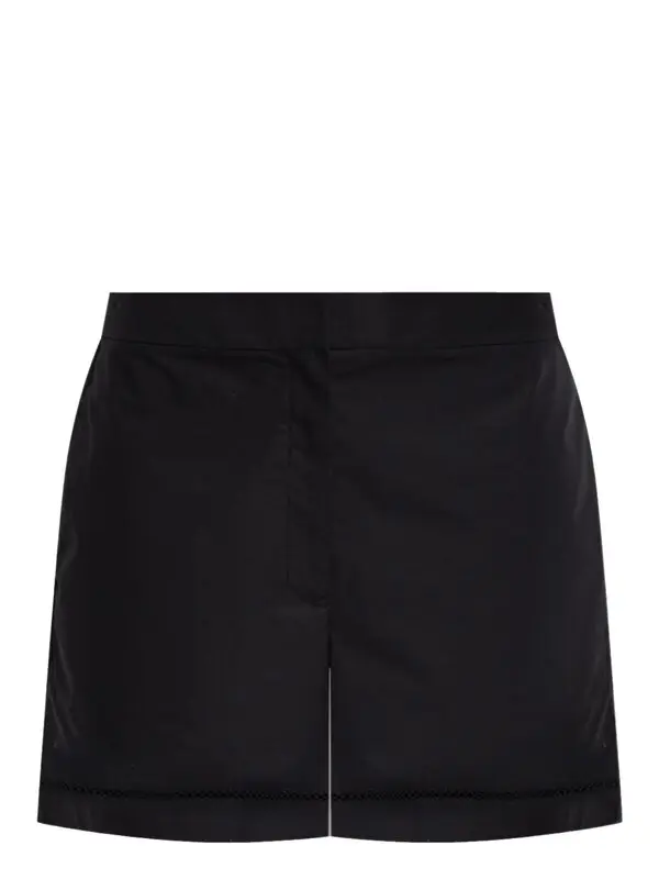 Theory Eyelet Detail Poplin Shorts - Black
