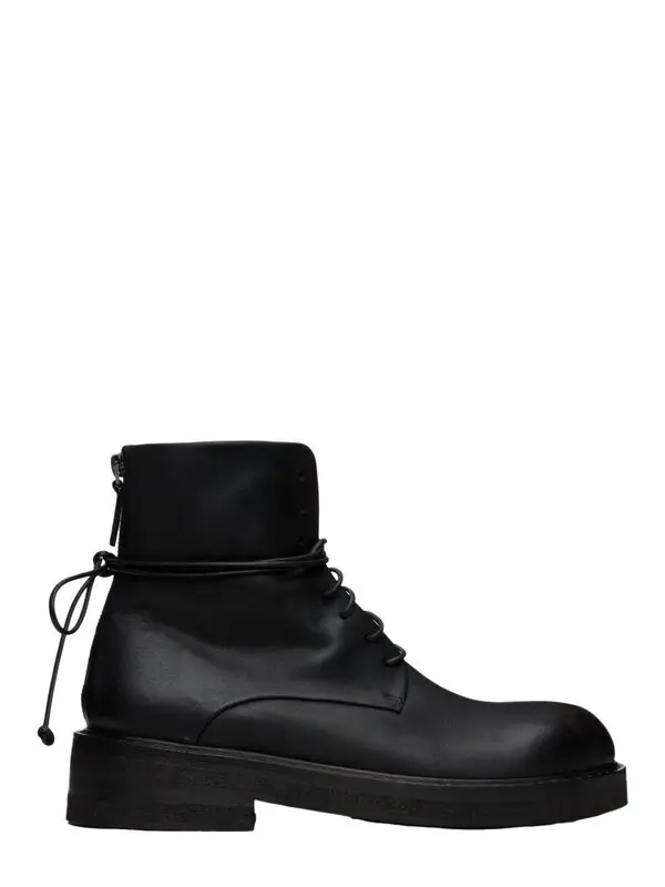 Marsèll Combat Ankle Boots With Zip Closure - Black