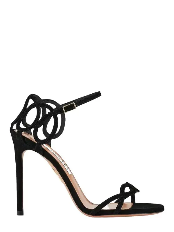 AQUAZZURA Hula Cutout Sandals - Black