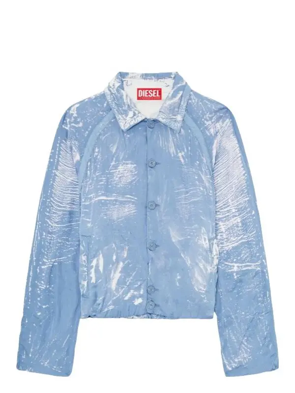 DIESEL® J-orion Bomber Jacket With Polo Collar - Light Blue