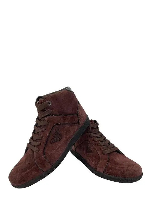 Emporio Armani Logo Detail Casual Sneakers - Black