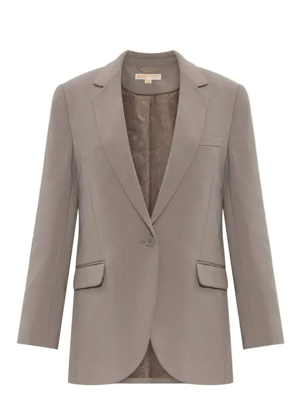 Michael Kors Single-breasted Crepe Blazer - Gray