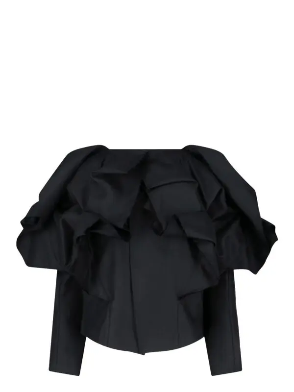 Comme Des Garçons Ruffled Jacket - Black